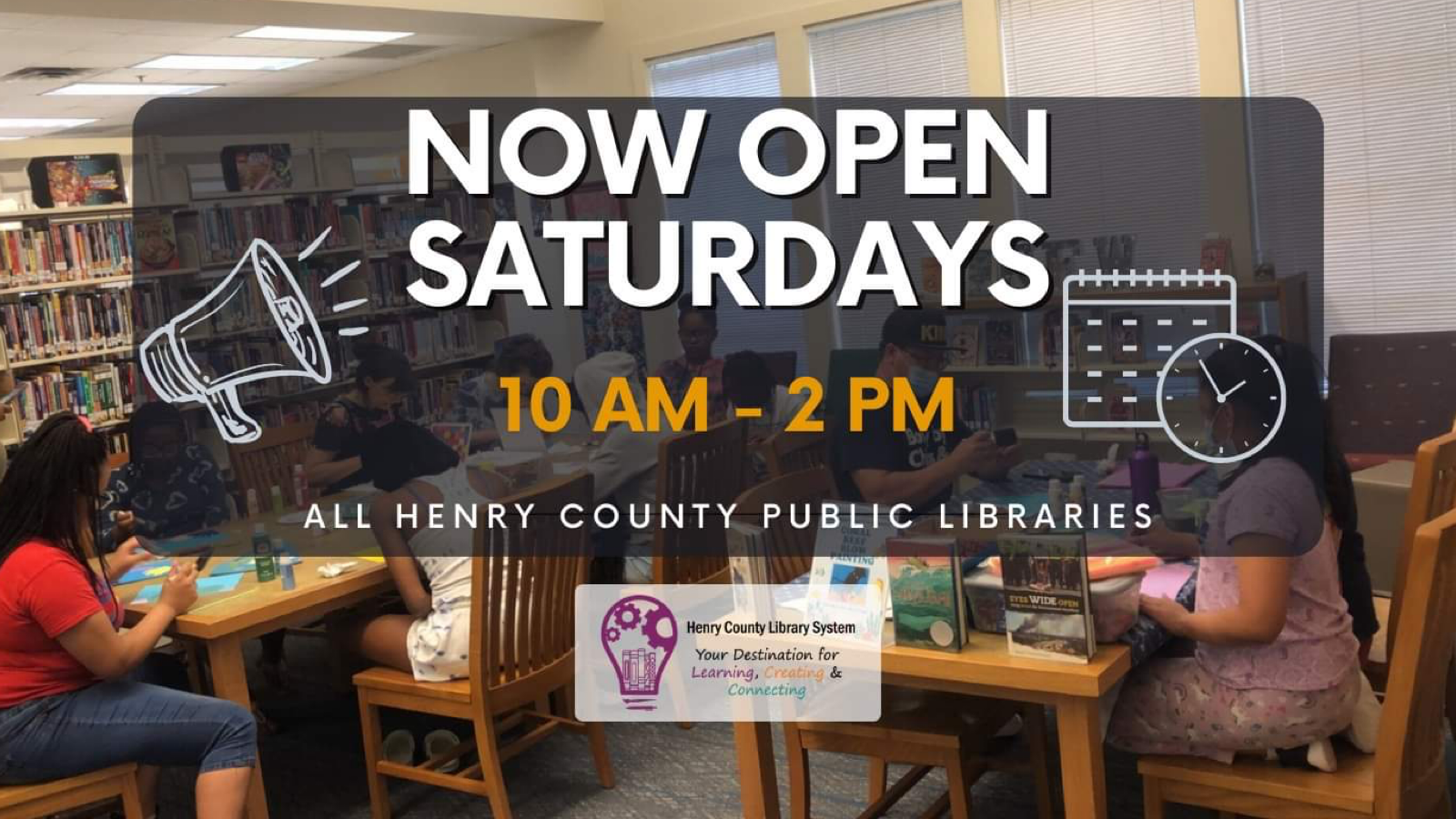 Saturday Library Hours return at Henry County Libraries