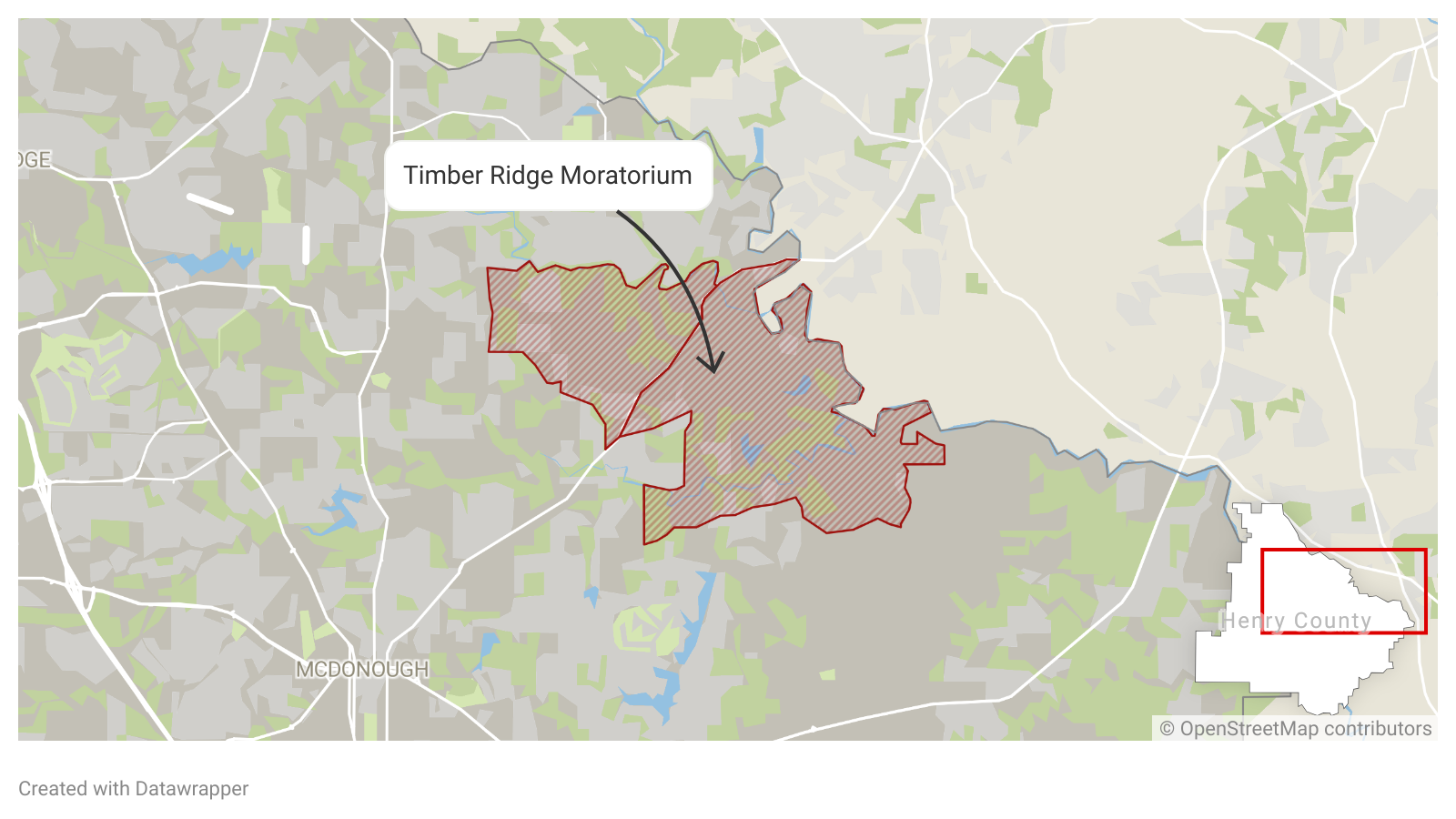 The Timber Ridge Moratorium has a New Larger Area