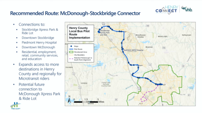 Henry County Approved Plan for a New Local Bus Route